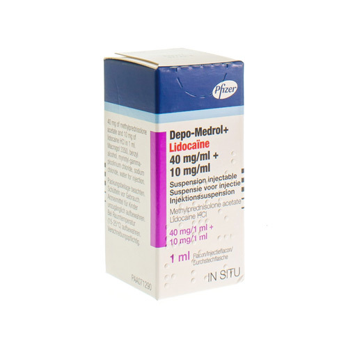 DEPO-MEDROL LIDOC 40MG VIAL 40MG/ML 1 X 1 ML | Apotheek Claeys DEPO-MEDROL LIDOC 40MG VIAL 40MG/ML 1 X 1 ML | Apotheek Claeys
