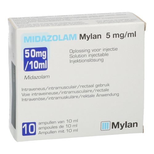 MIDAZOLAM MYLAN 5MG ML OPL INJ AMP 10X10ML Apotheek Andr Dumont