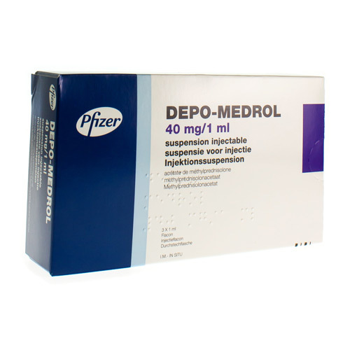 DEPO-MEDROL VIAL 3 X 40 MG/1 ML | Apotheek Claeys DEPO-MEDROL VIAL 3 X 40 MG/1 ML | Apotheek Claeys