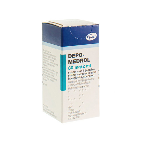 DEPO-MEDROL VIAL 1 X 80 MG/2 ML | Apotheek Claeys DEPO-MEDROL VIAL 1 X 80 MG/2 ML | Apotheek Claeys